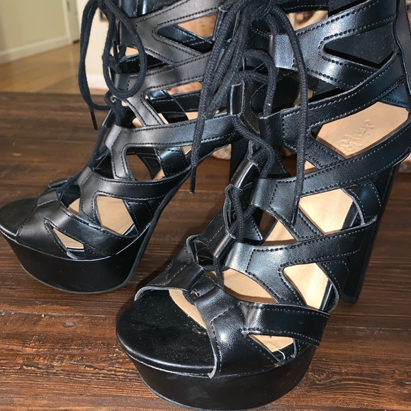 Charlotte Russe | Shoes | Charolette Russe Platform Cage Heel | Poshmark